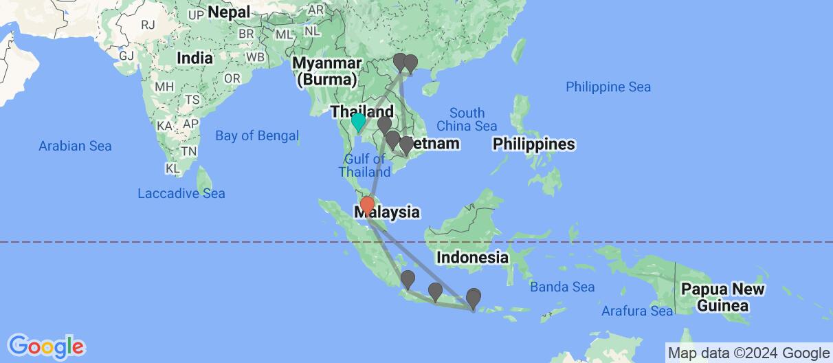 Thailand World Map Equator